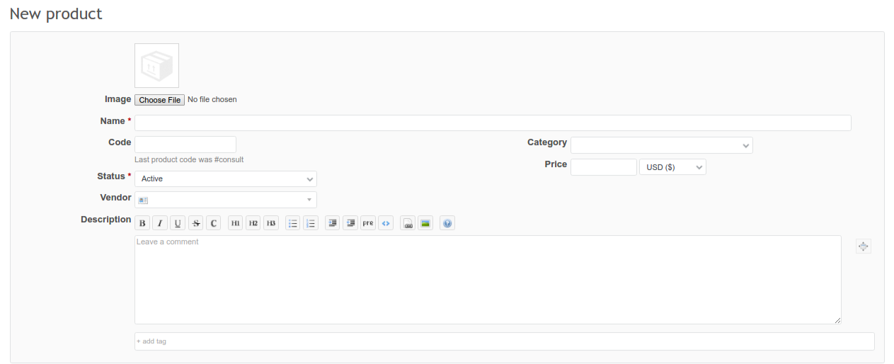Add new product | RedmineUP Help | Products plugin documentation